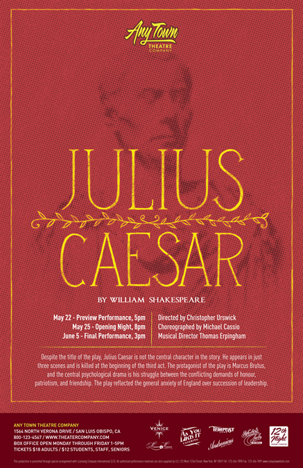 Customize Your Julius Caesar Poster Design